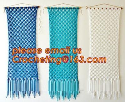 Chine Macrame Wall Art Hanging Tapestry Wedding Decoration with Lace Fabrics, MACRAME CUSHION COVER, MACRAME HAND BAND à vendre