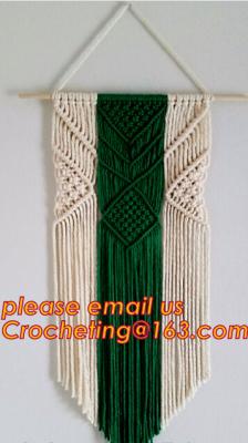 Chine Macrame Wall Art Hanging Tapestry Wedding Decoration with Lace Fabrics, MACRAME CUSHION COVER, MACRAME HAND BAND à vendre