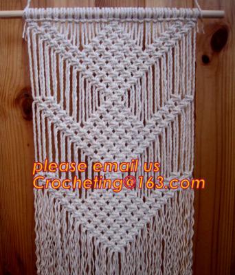 Chine Macrame Wall Art Hanging Tapestry Wedding Decoration with Lace Fabrics, MACRAME CUSHION COVER, MACRAME HAND BAND à vendre