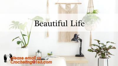 Chine Wholesale 4 Sets colorful Macrame Plant Hanger Indoor Outdoor Hanging Planter Basket Cotton Rope 4 Legs 40 Inch--Pink à vendre