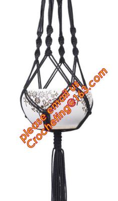 Chine Wholesale 1pcs Macrame Plant Hanger Heavy Duty Patio Balcony Deck Ceiling For Round Square Containers Pots Indoor Decora à vendre