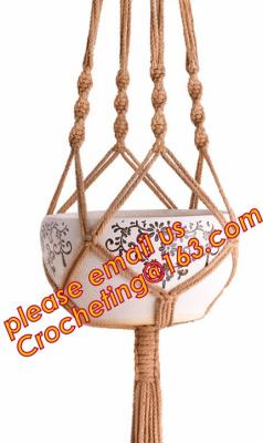 Chine Wholesale 1pcs Macrame Plant Hanger Heavy Duty Patio Balcony Deck Ceiling For Round Square Containers Pots Indoor Decora à vendre