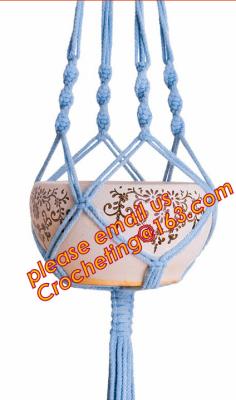 Chine Wholesale 1pcs Macrame Plant Hanger Heavy Duty Patio Balcony Deck Ceiling For Round Square Containers Pots Indoor Decora à vendre
