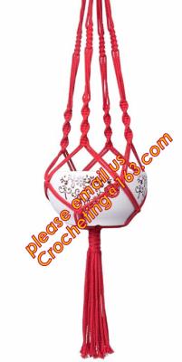 Chine Wholesale 1pcs Macrame Plant Hanger Heavy Duty Patio Balcony Deck Ceiling For Round Square Containers Pots Indoor Decora à vendre