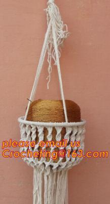 Chine Wholesale 2 Pack Plant Hanger with Ring Jute 4 Leg 43.5 Inches for Indoor Outdoor Ceiling Deck Balcony Round and Square à vendre