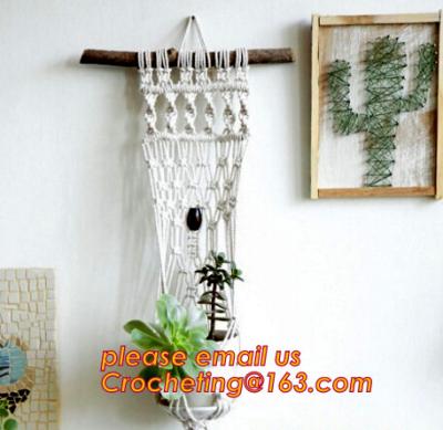 Chine Wholesale 2 Pack Plant Hanger with Ring Jute 4 Leg 43.5 Inches for Indoor Outdoor Ceiling Deck Balcony Round and Square à vendre