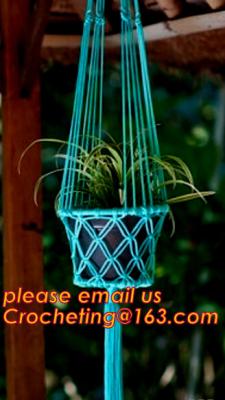 Chine Wholesale 2 Pack Plant Hanger with Ring Jute 4 Leg 43.5 Inches for Indoor Outdoor Ceiling Deck Balcony Round and Square à vendre