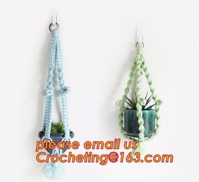 Chine Wholesale 2 Pack Plant Hanger with Ring Jute 4 Leg 43.5 Inches for Indoor Outdoor Ceiling Deck Balcony Round and Square à vendre