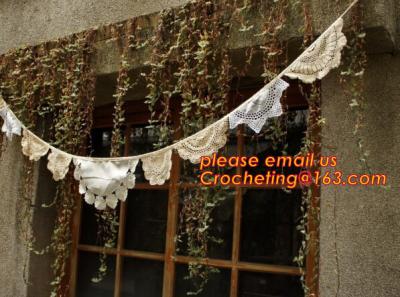 Chine WEDDING BANNER, PARTY, BIRTHDAY, DECORATION, PERSONALIZED, BURLAP, BUNTING, LACE, TRIANGLE, FLAGS, BANNERS à vendre