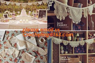 Chine WEDDING BANNER, PARTY, BIRTHDAY, DECORATION, PERSONALIZED, BURLAP, BUNTING, LACE, TRIANGLE, FLAGS, BANNERS à vendre