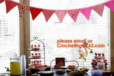 Chine Photo booth burlap banner wedding burlap lace banner, lace bunting banner vintage, rustic wedding banner à vendre