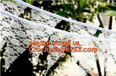 Chine Photo booth burlap banner wedding burlap lace banner, lace bunting banner vintage, rustic wedding banner à vendre