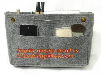Chine Women new style Travel Make Up Cosmetic Felt Organizer Bag, Multifunction Wash Organizer Travel Cosmetic Bag organizer à vendre