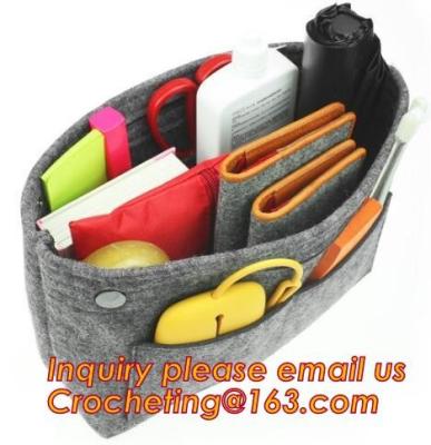 Chine Women new style Travel Make Up Cosmetic Felt Organizer Bag, Multifunction Wash Organizer Travel Cosmetic Bag organizer à vendre
