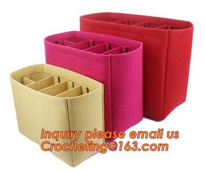 Chine cute nursery felt box, Best selling wholesale felt purse organizer insert, Best selling fashionable Travel Insert felt b à vendre