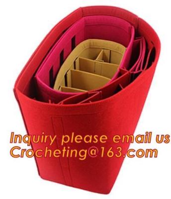 Chine cute nursery felt box, Best selling wholesale felt purse organizer insert, Best selling fashionable Travel Insert felt b à vendre
