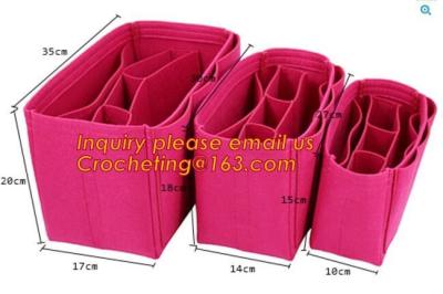 Chine cute nursery felt box, Best selling wholesale felt purse organizer insert, Best selling fashionable Travel Insert felt b à vendre