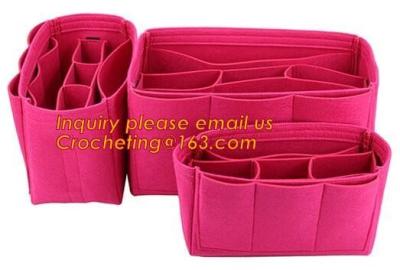 Chine cute nursery felt box, Best selling wholesale felt purse organizer insert, Best selling fashionable Travel Insert felt b à vendre