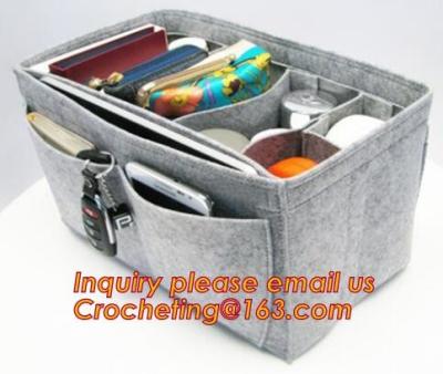 Chine cute nursery felt box, Best selling wholesale felt purse organizer insert, Best selling fashionable Travel Insert felt b à vendre