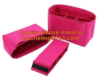 Chine cute nursery felt box, Best selling wholesale felt purse organizer insert, Best selling fashionable Travel Insert felt b à vendre