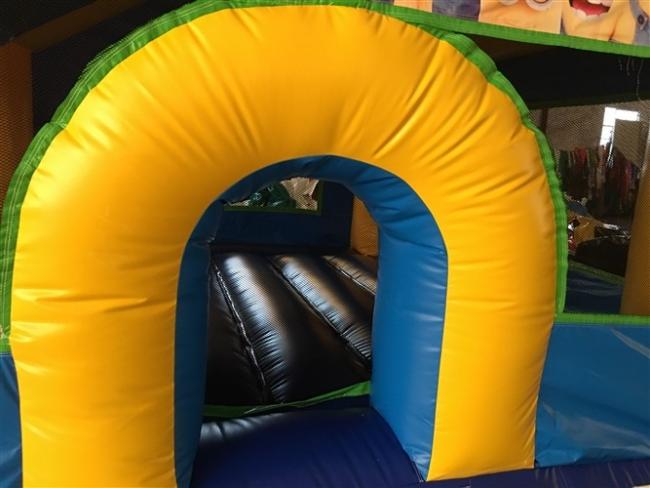 Detailed view of inflatable castle features
