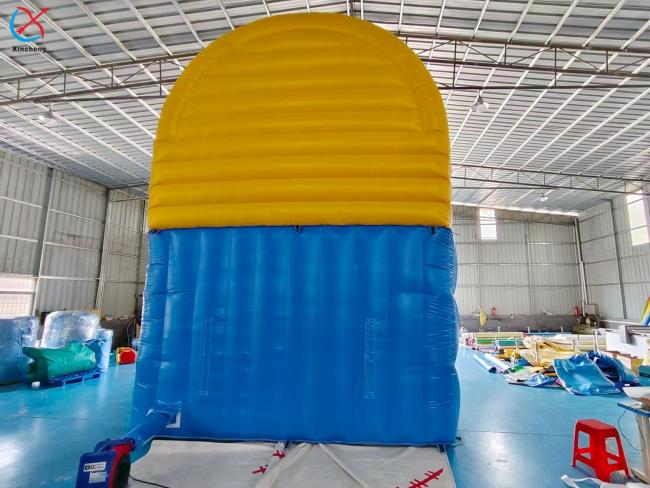 Inflatable slide side view