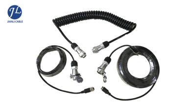 Cina 7 corredi neri di Pin Rear View Camera Cable per sistema della macchina fotografica del rimorchio il video in vendita