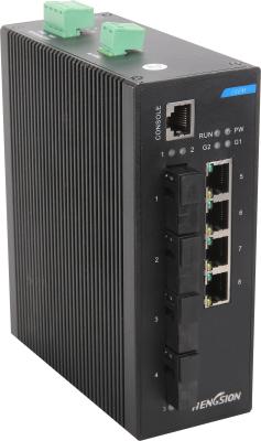 Китай Удваивает резервные порт сети стандарта Ethernet переключателя сети 4 порта потребляемой мощности 10 быстрый + порты оптического волокна 4 гигабит продается