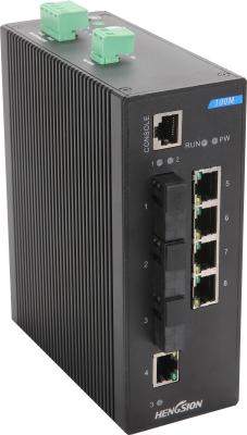 Cina 5 RJ45 + 3 tipo all'aperto di Dinrail del porto del commutatore di rete della gestione di WEB del commutatore del porto della fibra 8 in vendita