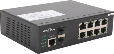Cina 8 commutatore di rivestimento di Ethernet della fibra di gigabit di Ethernet 2 del porto 1000Mbps di rete di aziende del metallo veloce del commutatore in vendita