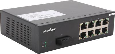 Cina commutatore di 10/100M con 1 commutatore a fibra ottica di gigabit di poe del porto del porto 100Mbps 8, ampia temperatura del commutatore autoadattabile RJ45 in vendita