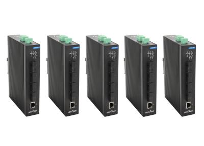 Cina Metal il commutatore industriale del porto del caso 4, 1 interruttore di accensione di Ethernet di megabit TX e 4 di FX 1Gbps di megabit in vendita