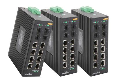 Cina Le norme industriali 8 della ferrovia 802.3z di baccano del commutatore di Ethernet di gigabit di Unmanage port il commutatore poe in vendita