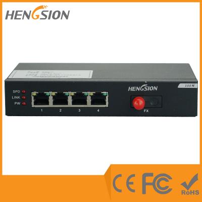 Cina Un megabit Rj45 di 4 porti digiuna ferrovia 12vdc di baccano del commutatore di Ethernet di impresa in vendita
