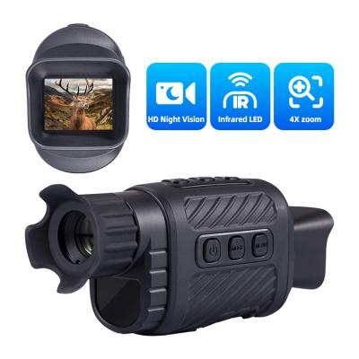 China 4X Night Vision Night Recorder 1.5inch High Definition TFT Screen Monocular Small Portable Powerful Night Vision Video Camera for sale