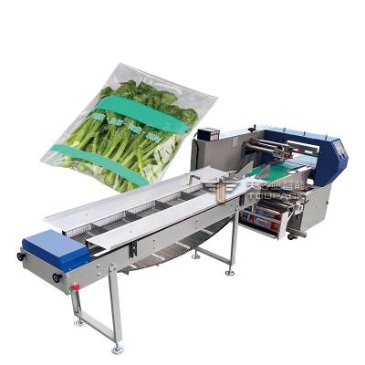 China Automatic Horizontal Flow Wrapping Packing Machine Forbiscuit Packing Machine Fresh Fruits And Vegetables Pillow Bag Packing Machine for sale