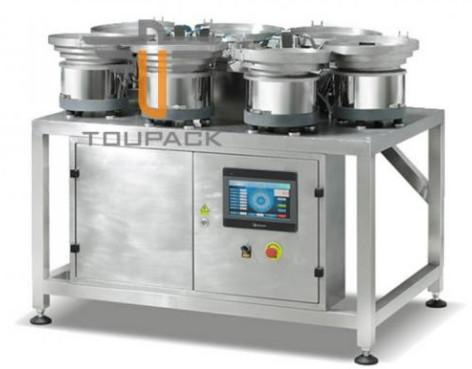 Close-up view of packaging machine operation