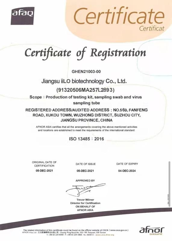- Jiangsu iiLO Biotechnology Co.,Ltd.