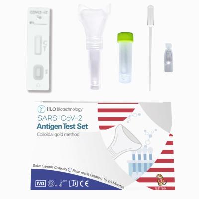 China iiLO Speichel-Beispielselbsttestkollektor Malaysia Plastik-Antigen-SARS-CoV-2 gesetzter 1 Test/Kasten zu verkaufen
