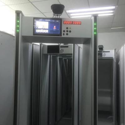 China 2022 best-selling models walking metal detection door body temperature monitoring abnormal alarm for sale