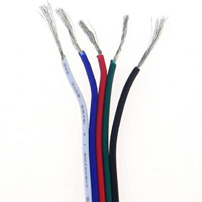 Cina Cordone di estensione del filo flessibile per nastro a LED 1618 Gauge PVC Jacket RGBW RGB 3pin 4pin in vendita