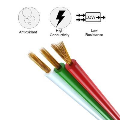 Cina Cordone di estensione del filo flessibile per nastro a LED 1618 Gauge PVC Jacket RGBW RGB 3pin 4pin in vendita