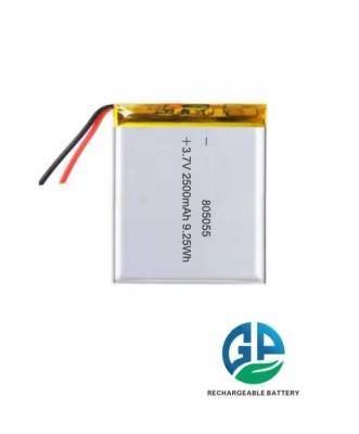 중국 KC 재충전 가능한 3.7v 리?? 폴리머 배터리 리온 리포 배터리 2500mAh 805055 판매용