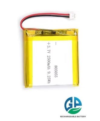 중국 KC 재충전 가능한 3.7v 리?? 폴리머 배터리 리온 리포 배터리 2500mAh 805055 판매용