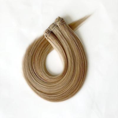 Chine 100 Rémy Cheveux humains cousus en tresses Double dessiné Blonde Russian Tresses extensions pour les cheveux à vendre