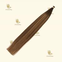 Quality Natural Double Drawn Balayage Color Muti-Color Straight Style Itip Human Hair Extensions for sale