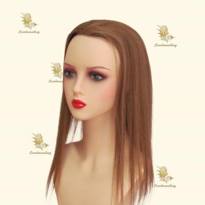 Chine Cheveux humains cuticule vierge alignée en soie mono base Mongolian Hair Topper pour les femmes à vendre