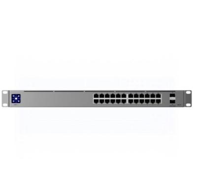 China 24-Port USW-Pro-24 Layer 3 Switch with 10G SFP Support and Fanless Cooling Networking for sale