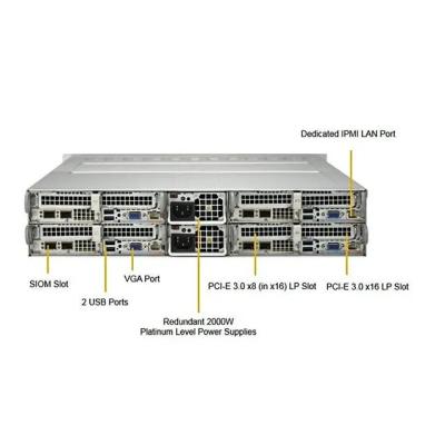China SYS-7049P-TRT Intel 5220R 2U Rack Twin Server Stock con 32G de memoria y molde privado en venta