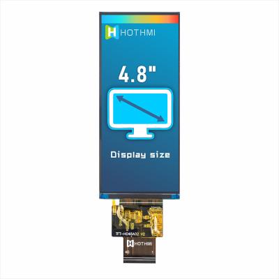 China 4.8 inch IPS wide temperature TFT LCD module display / 480x1120 dot matrix high resolution / color screen module / RGB interface / STM32 for sale